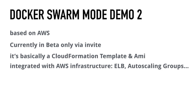 Docker swarm reloaded | PDF