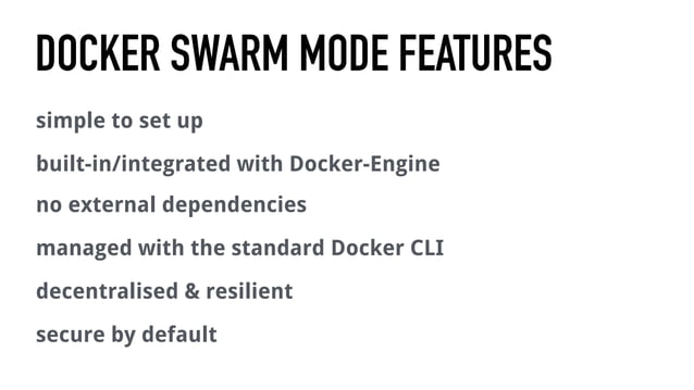 Docker swarm reloaded | PDF