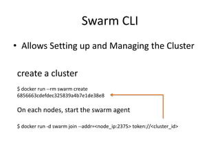 Docker Swarm Introduction | PPTX