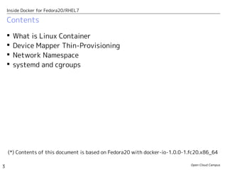 Inside Docker for Fedora20/RHEL7 | PPT