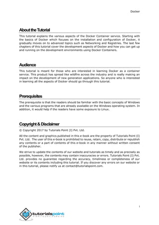 docker basic tutorials and instructions . | PDF