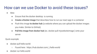 Docker workshop GDSC_CSSC | PDF | Operating Systems | Computer Software ...