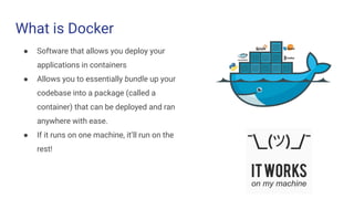 Docker workshop GDSC_CSSC | PDF | Operating Systems | Computer Software and Applications