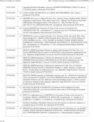 DOCKET SHEET - Parisi/Whitehouse.com vs Sinclair | PDF | Legal Services ...