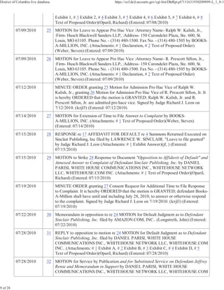DOCKET SHEET - Parisi/Whitehouse.com vs Sinclair | PDF | Legal Services ...