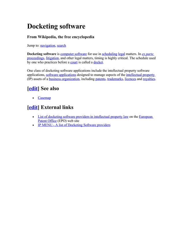 Docketing Software | DOC