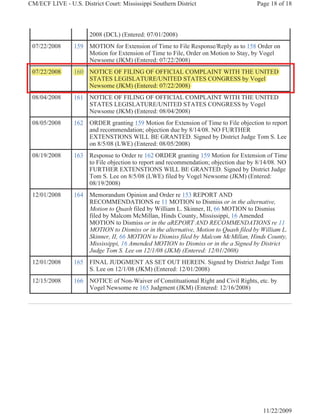Docket sheet newsome v sla (0099) | PDF