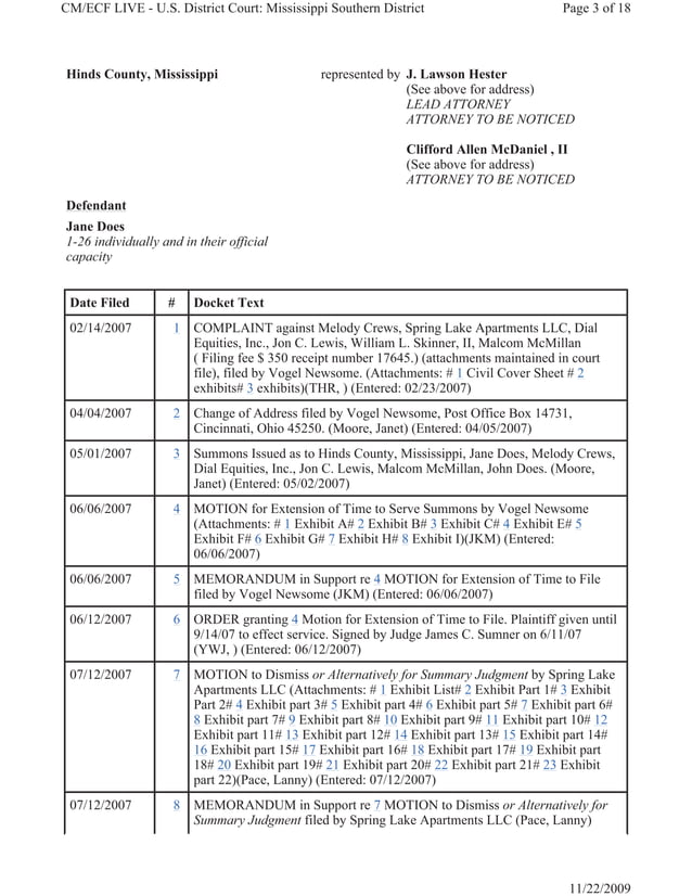 Docket sheet newsome v sla (0099) | PDF | Legal Services Industry ...