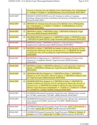 Docket sheet newsome v sla (0099) | PDF