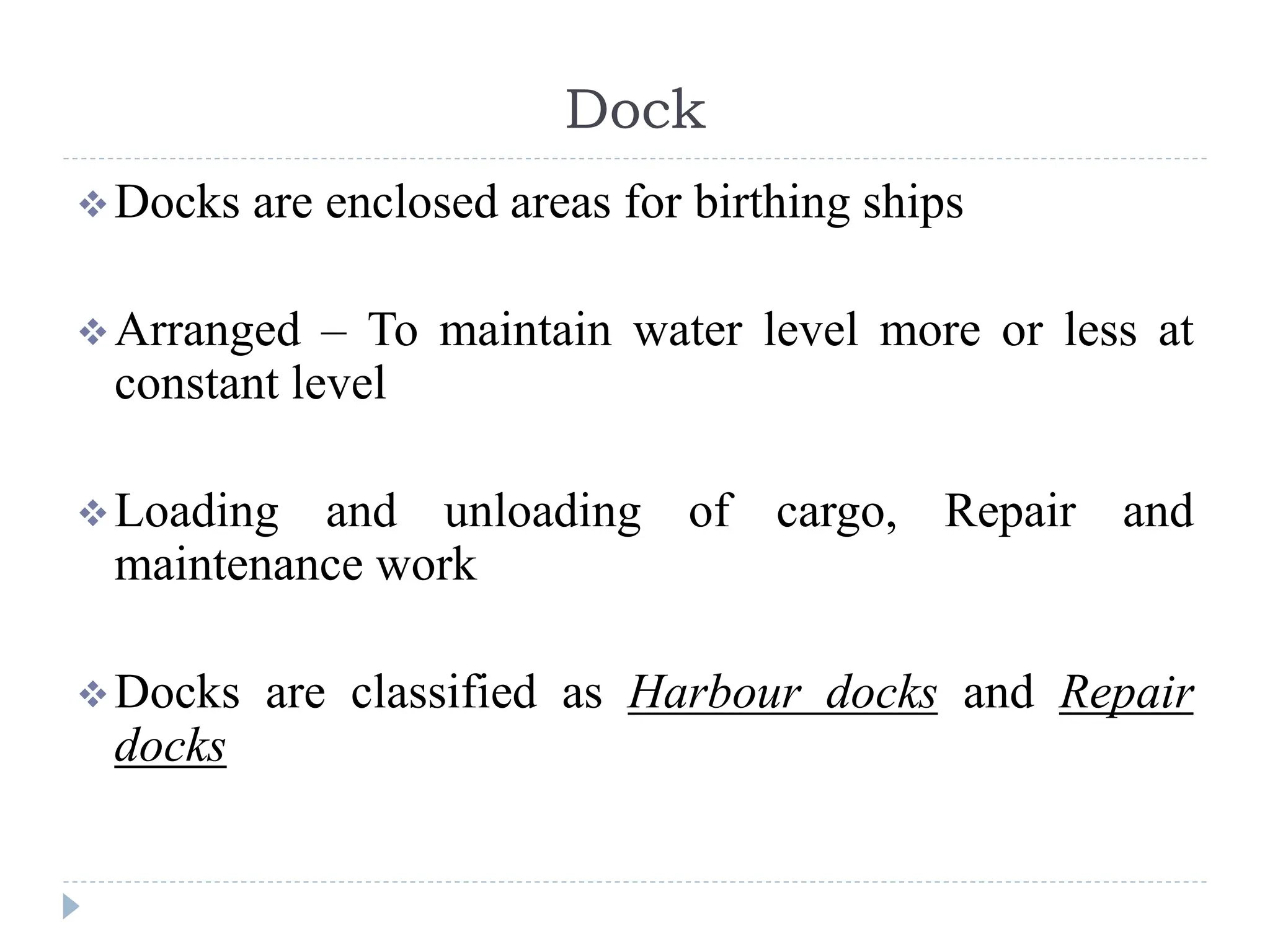 Dock, harbour, and port terminal Design. | PDF