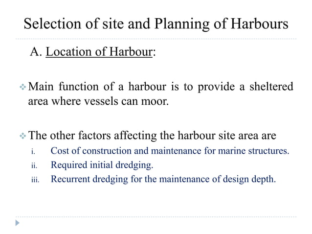 Dock, harbour, and port terminal Design. | PDF