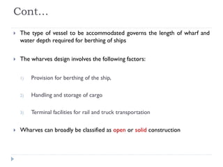 Dock, harbour, and port terminal Design. | PDF