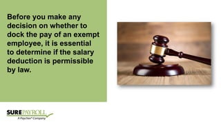 Rules for Docking Employee Pay | PDF | Job Market | Economy