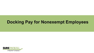 Rules for Docking Employee Pay | PDF