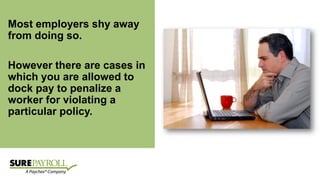 Rules for Docking Employee Pay | PDF | Job Market | Economy