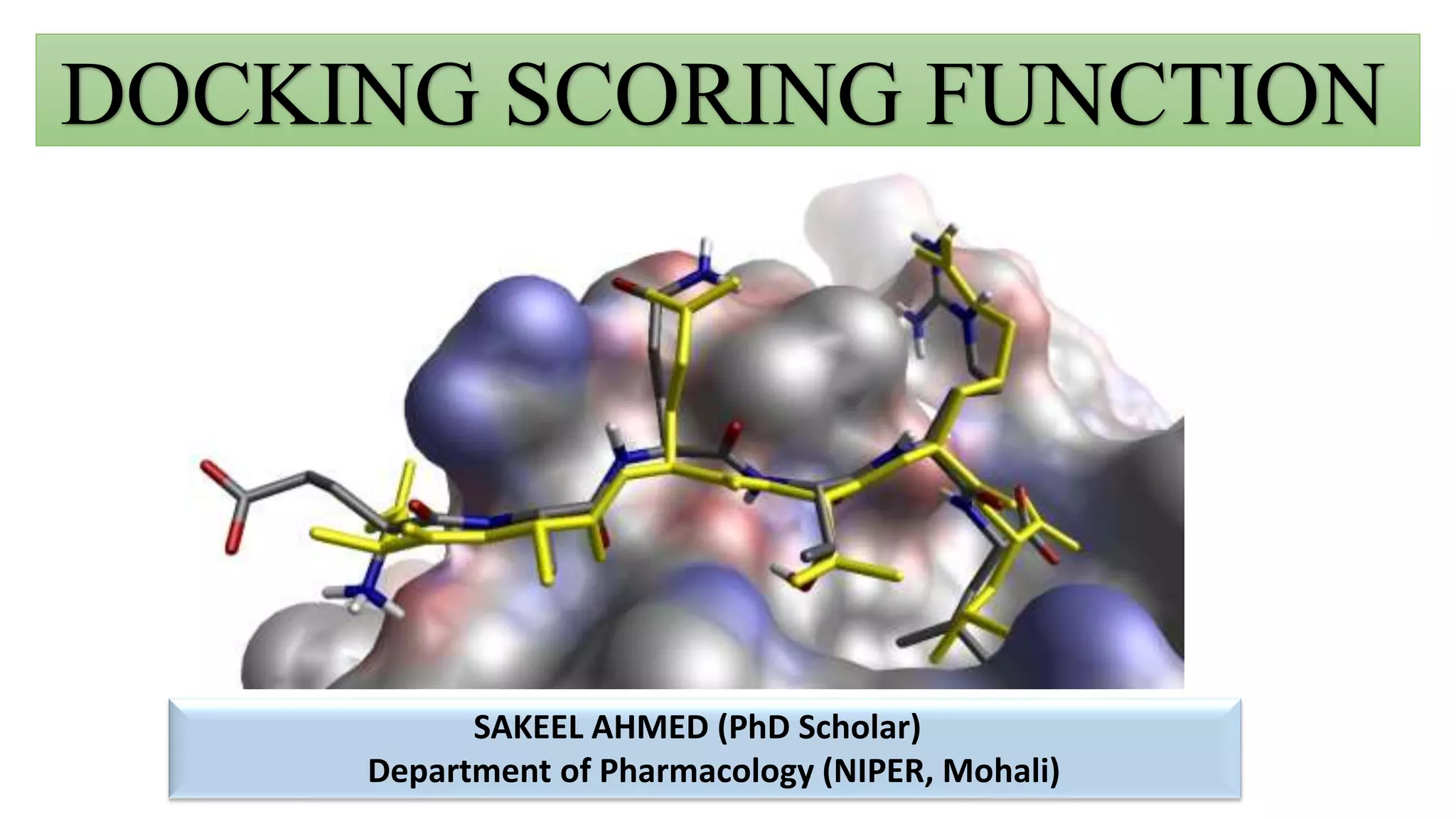 Docking Score Functions | PPTX