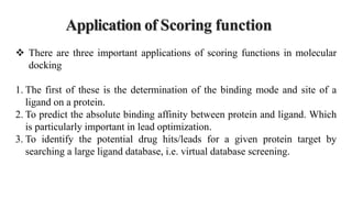 Docking Score Functions | PPTX