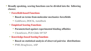 Docking Score Functions | PPTX