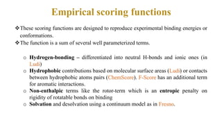 Docking Score Functions | PPTX