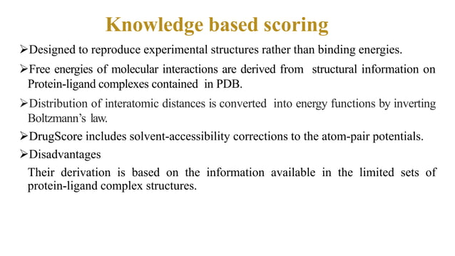 Docking Score Functions | PPTX