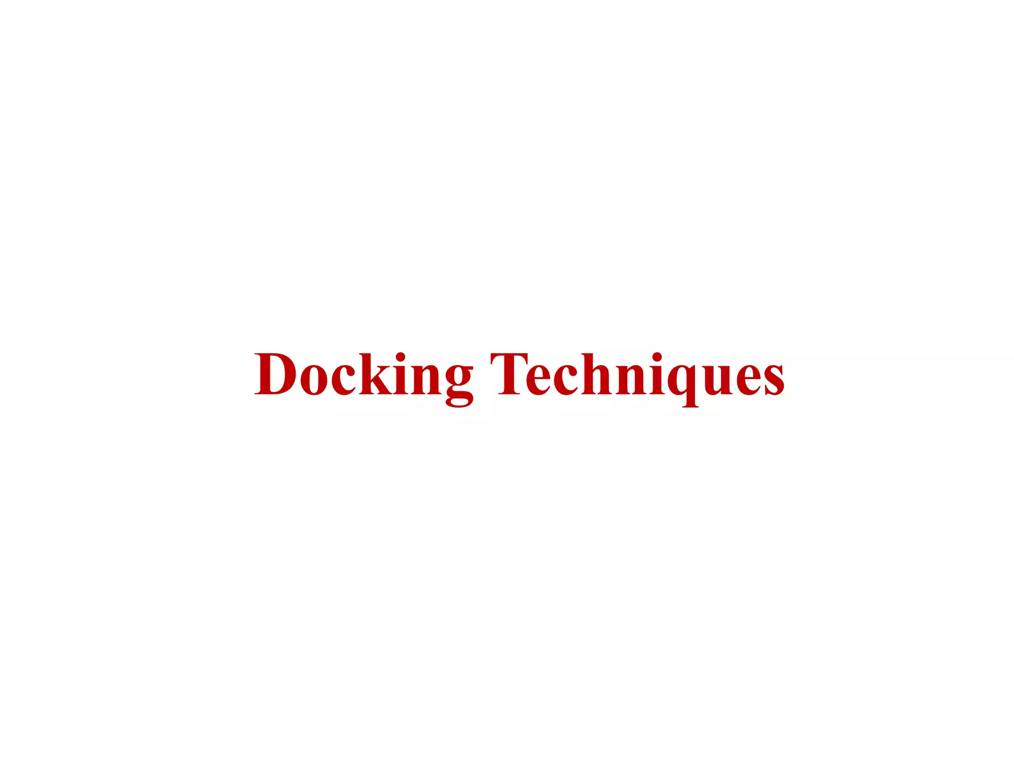 Docking techniques | PDF