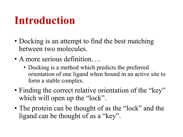 Docking techniques | PDF | Chemistry | Science