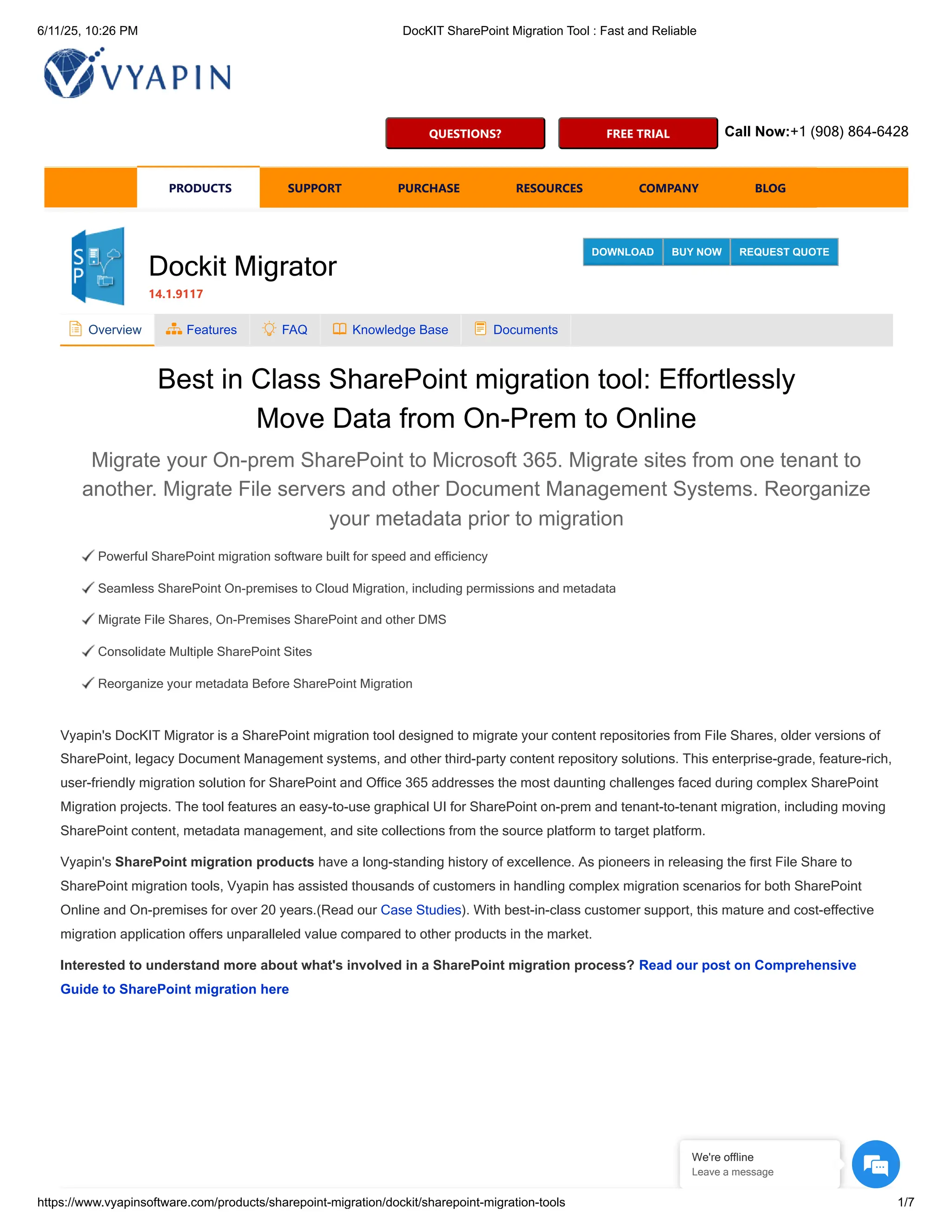 SharePoint Migration Tool - DocKIT Migrator | PDF