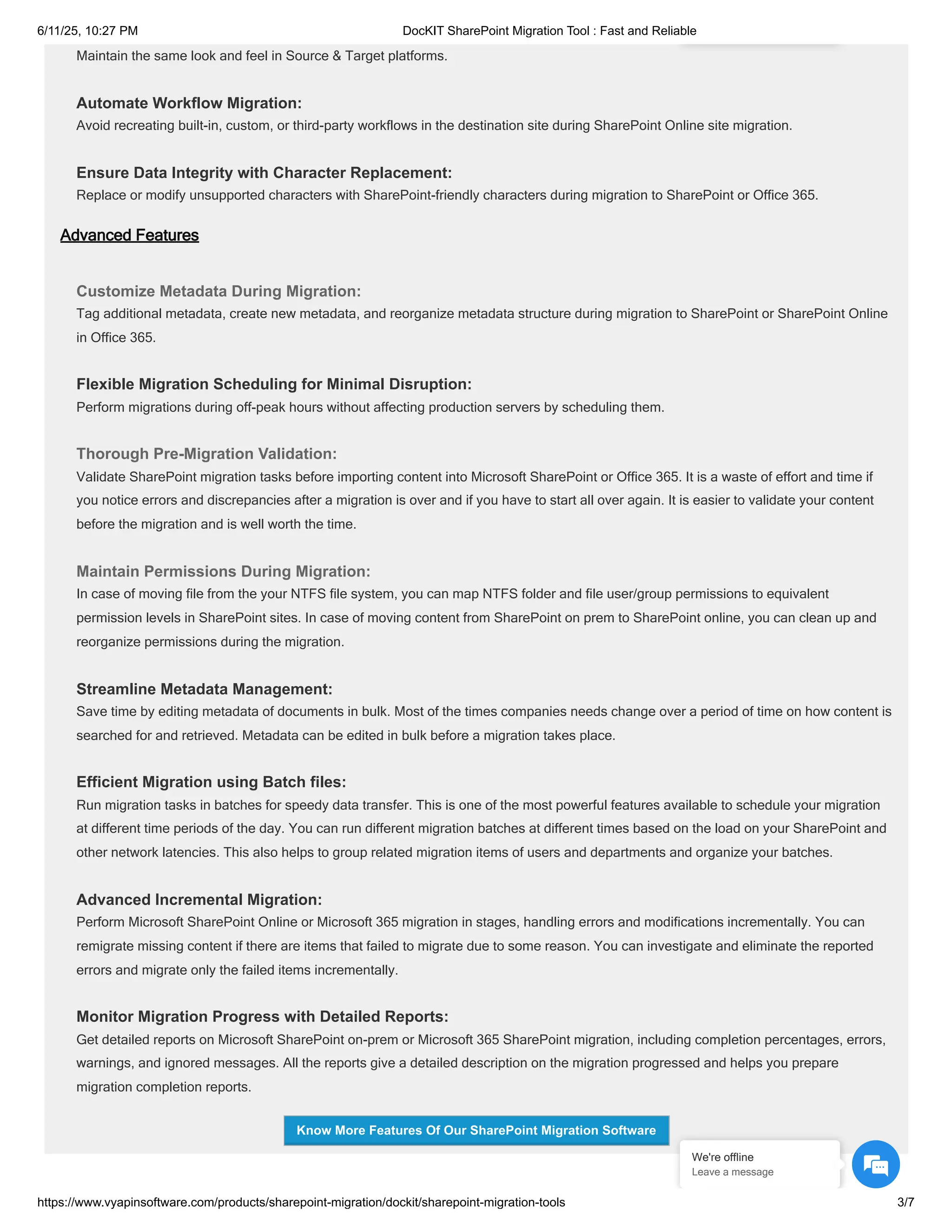 SharePoint Migration Tool - DocKIT Migrator | PDF