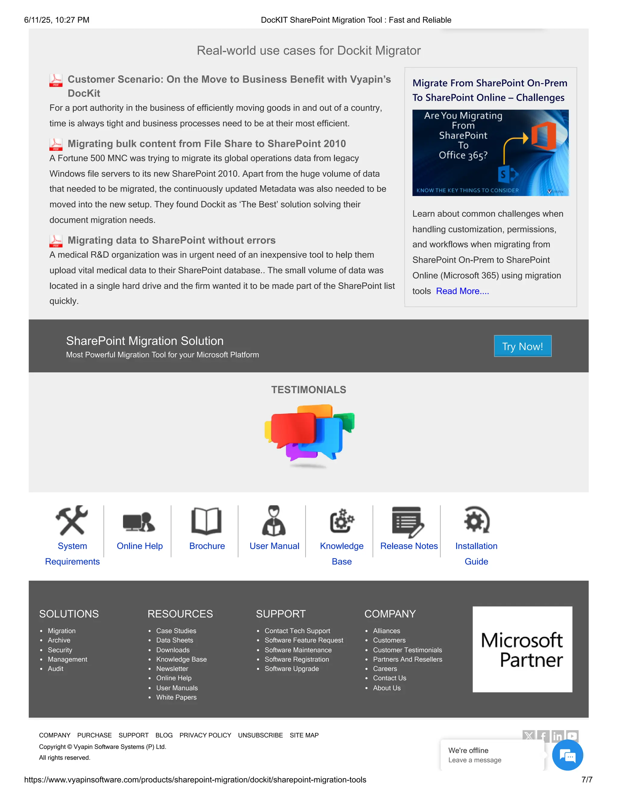 SharePoint Migration Tool - DocKIT Migrator | PDF