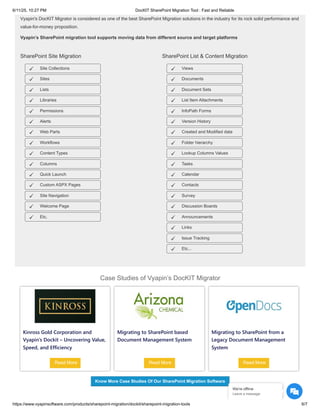 SharePoint Migration Tool - DocKIT Migrator | PDF