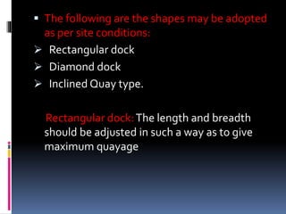 Docks and their classification | PPTX