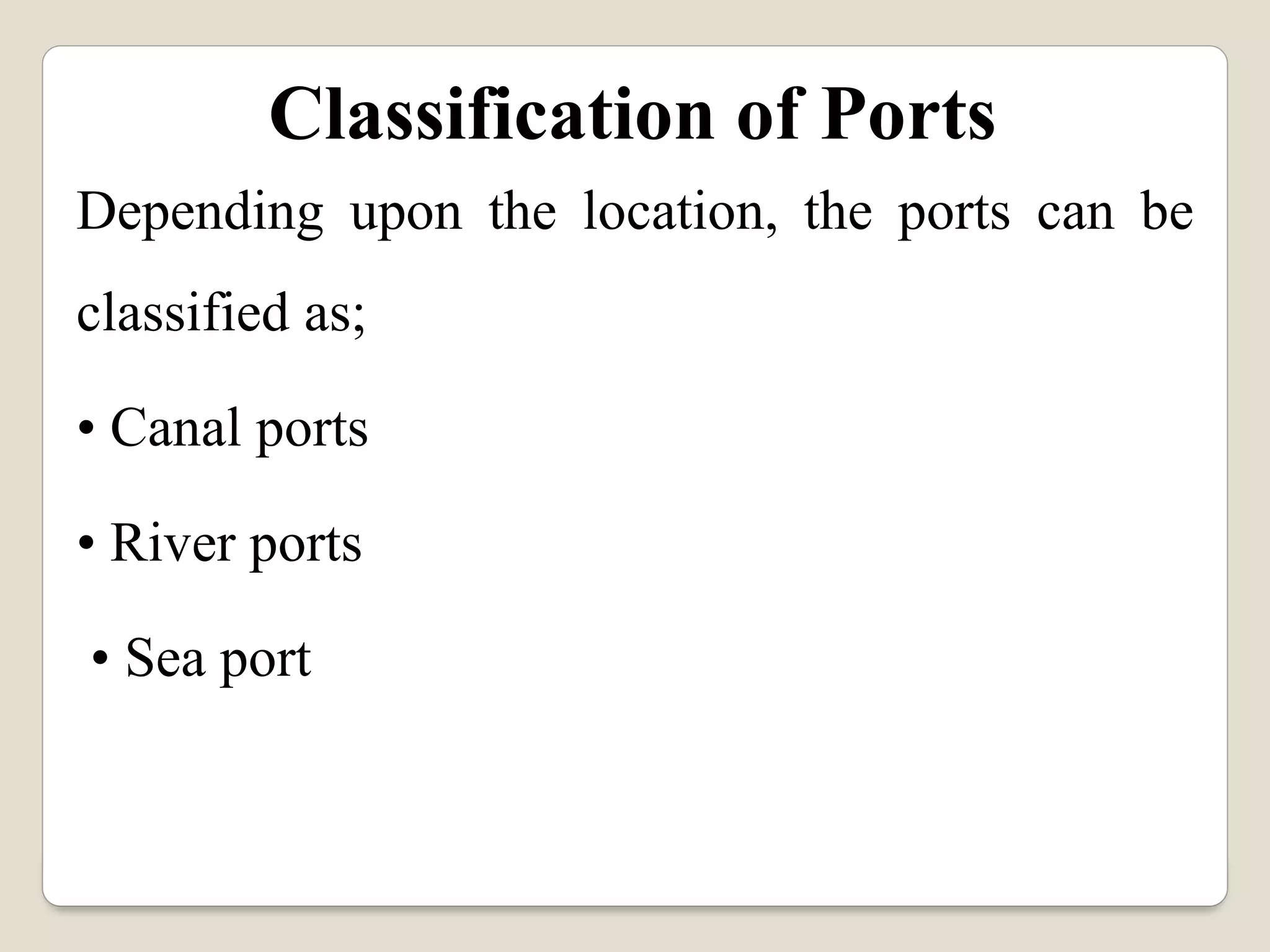 Docks, Harbour and Ports | PDF