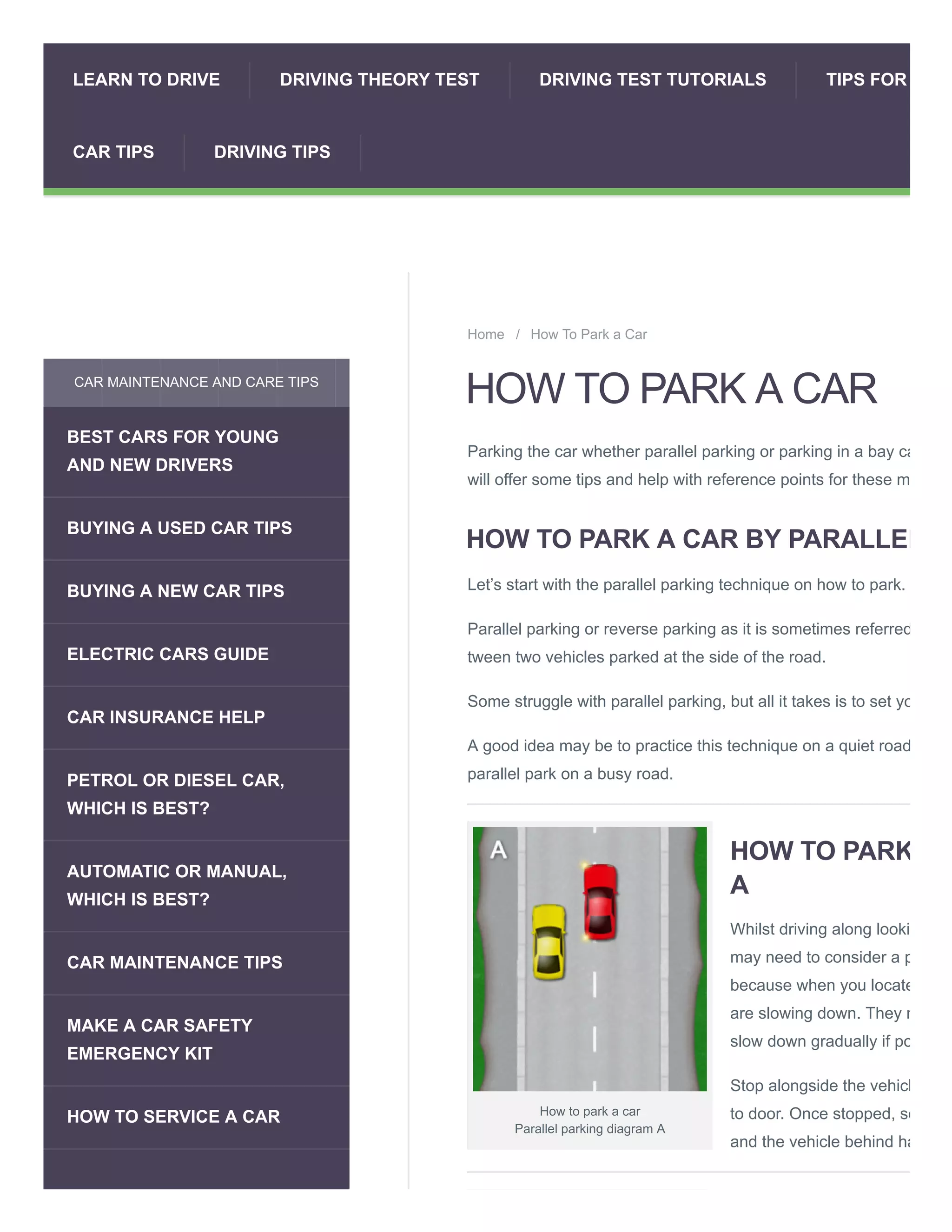HOW TO PARK A CAR | PDF
