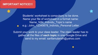 [Doc] Literal Reading - Personal Letter.pptx