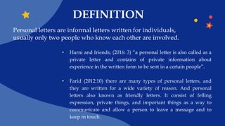 [Doc] Literal Reading - Personal Letter.pptx