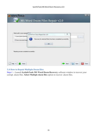 SysInfoTools MS Word DOCM Recovery | PDF | Operating Systems | Computer Software and Applications