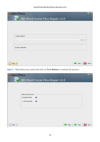 SysInfoTools MS Word DOCM Recovery | PDF | Operating Systems | Computer Software and Applications