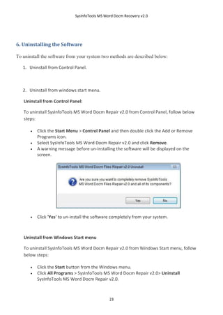 SysInfoTools MS Word DOCM Recovery | PDF | Operating Systems | Computer Software and Applications