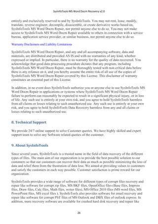 SysInfoTools MS Word DOCM Recovery | PDF | Operating Systems | Computer Software and Applications