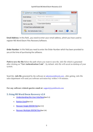 SysInfoTools MS Word DOCM Recovery | PDF | Operating Systems | Computer Software and Applications