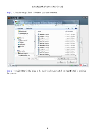 SysInfoTools MS Word DOCM Recovery | PDF | Operating Systems | Computer Software and Applications