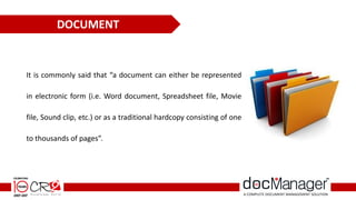 Document Management System - docManager | PPT