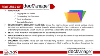 Document Management System - docManager | PPT