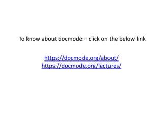 Docmode lectures | PPT