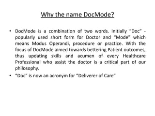 Docmode lectures | PPT