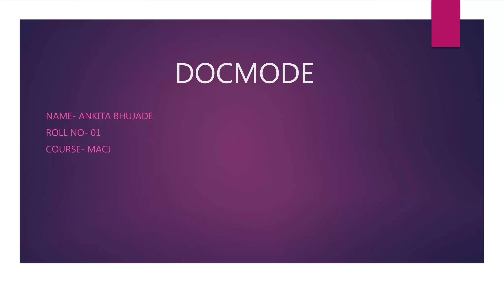 Docmode ppt1 | PPTX