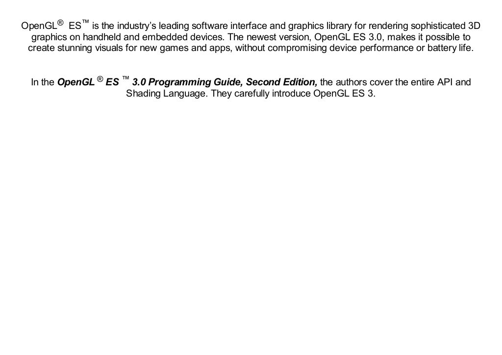 Opengl 2 0 Es Programming Guide Joajt 3829