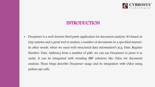 Docparser integration with odoo erp | PPT