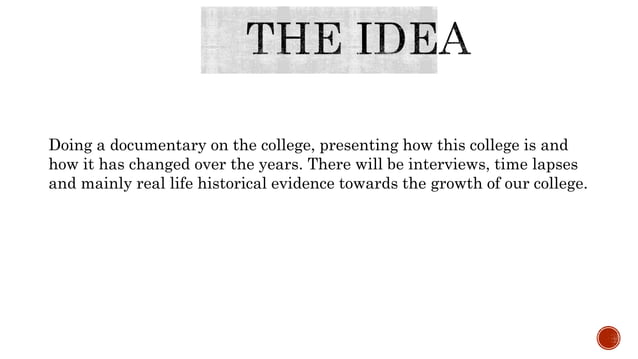 Documentary presentation | PPTX