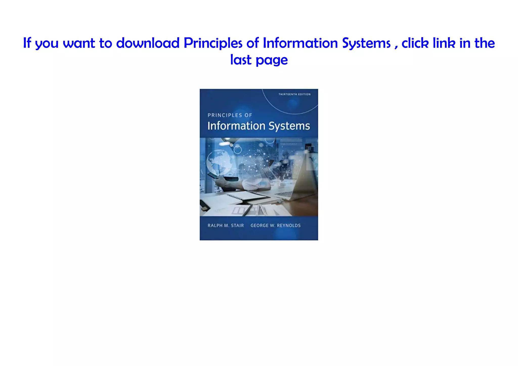 [PDF] Principles of Information Systems | PDF